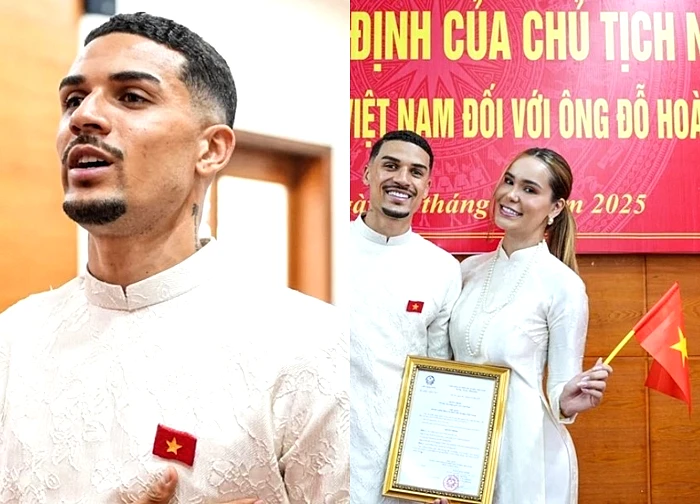 Đỗ Hoàng Hên xúc động nói tiếng Việt ở buổi lễ nhập tịch - Sao thể thao ...