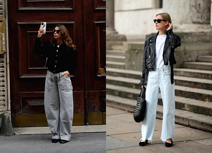 Quần jeans bóng bay, một sự bổ sung mới hiện đại cho mùa thu - Thời ...